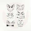 Facial Expressions SVG. 8 Expressive Faces SVG. Instant Digital ...