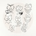 Faces SVG. 8 Cartoon Facial Expressions. Instant Digital Download. - Etsy
