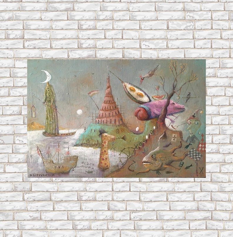Strange Creatures Art Original Surreal Painting Strange - Etsy