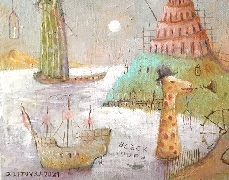 Strange Creatures Art Original Surreal Painting Strange - Etsy