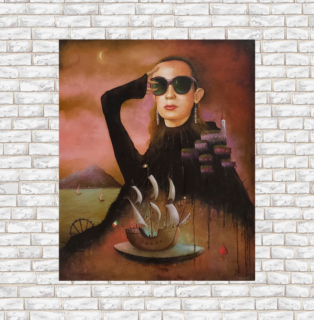 Surreal Portrait Oil Painting, Custom Portrait From Photo Painting ...