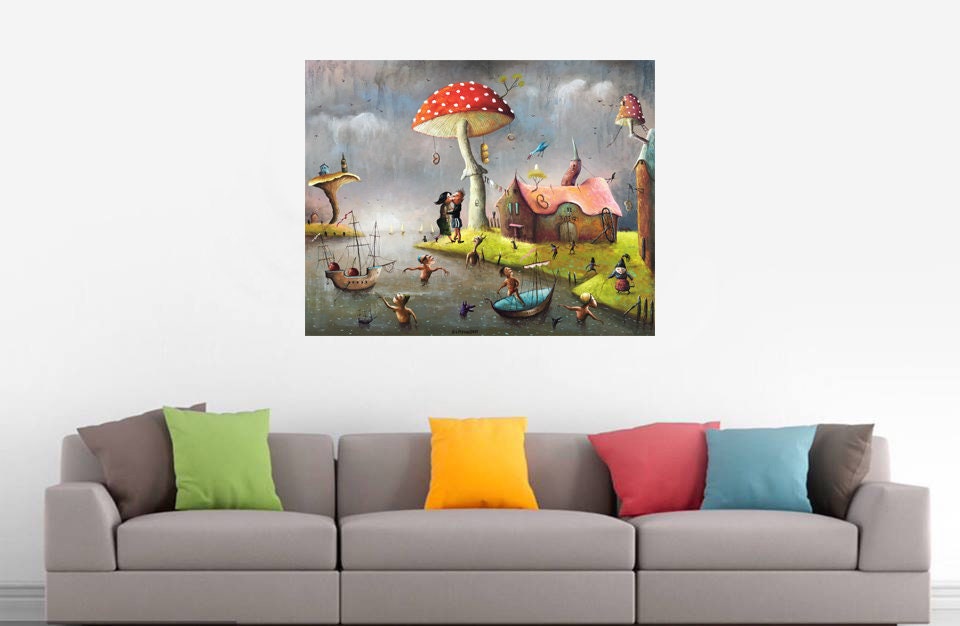 Pop Surrealism Painting Original, Surreal Oil Painting, Whimsical ...