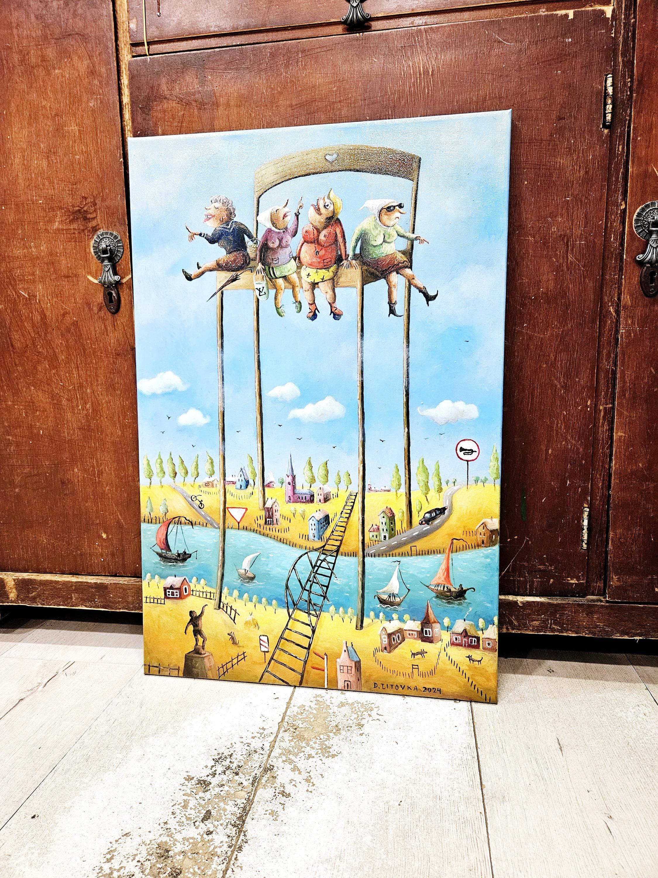 Whimsical Artwork Original, Surrealism Painting, Whimsical Landscape ...