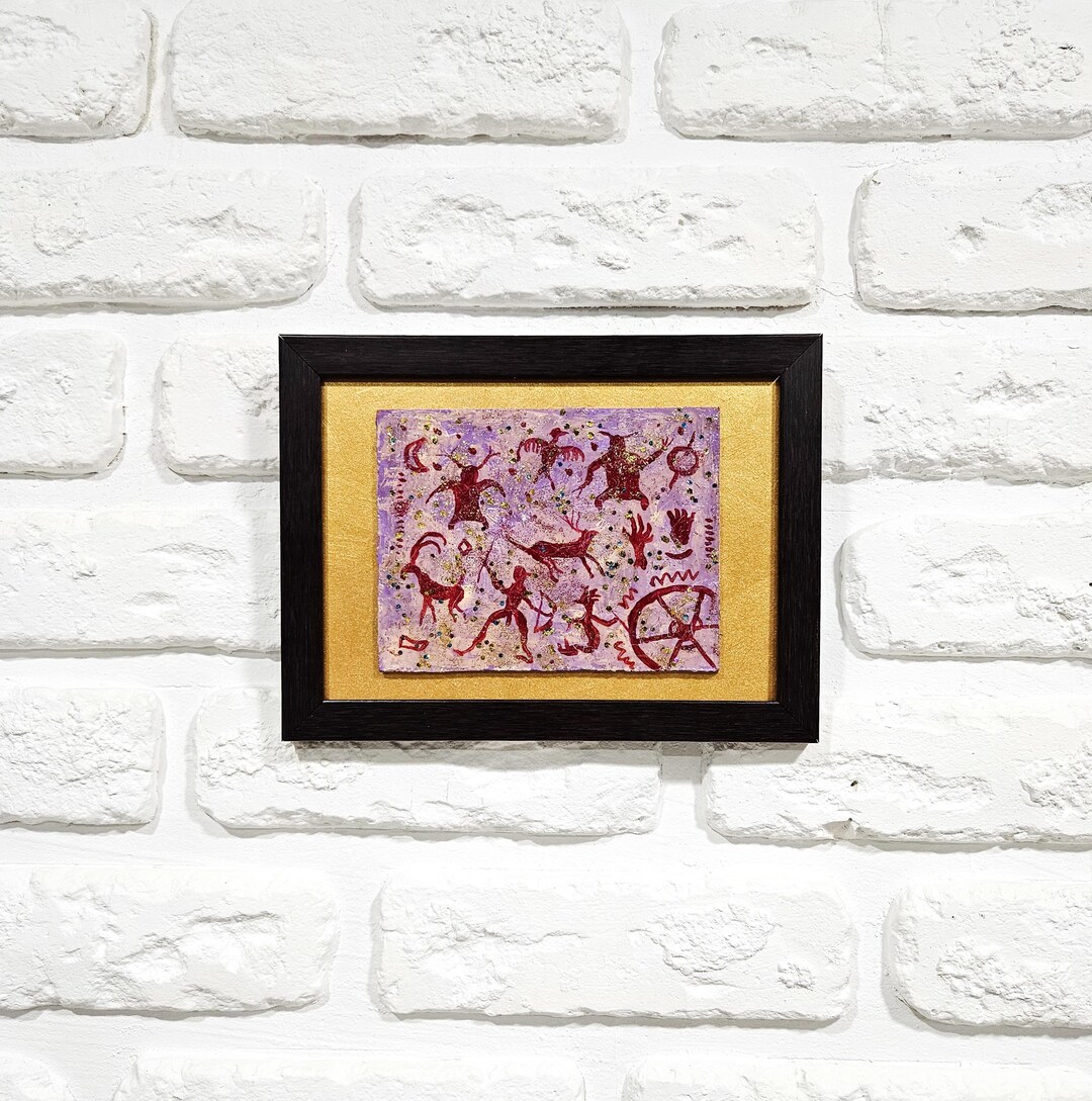 Cave Painting Art, Prehistoric Wall Art Stone Age Art Caveman Lascaux ...