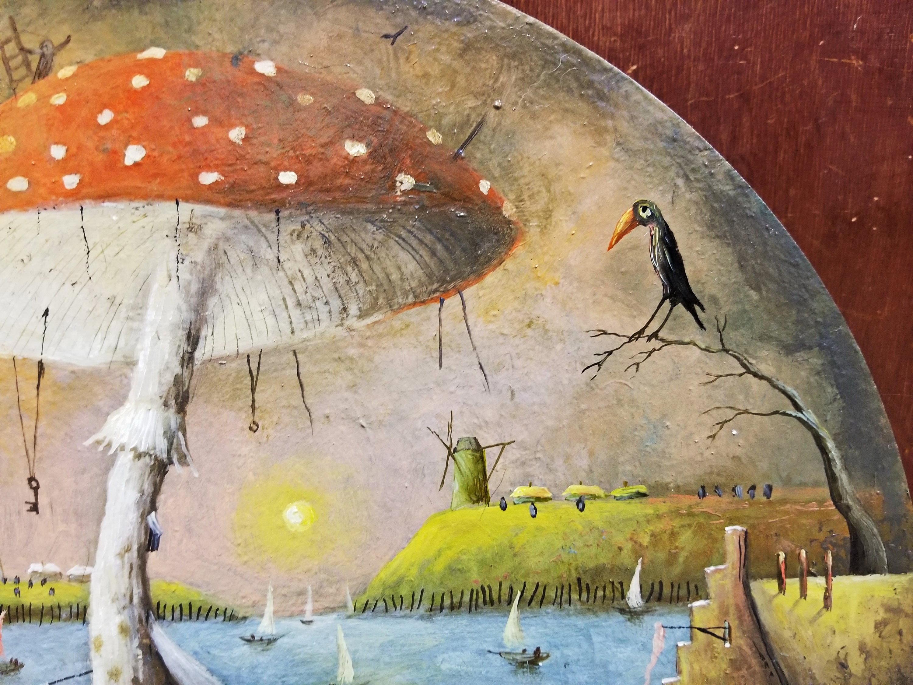 Whimsical Artwork Original, Surrealistic Painting, Whimsical Landscape ...