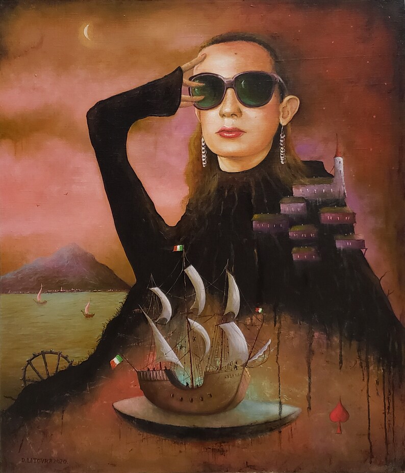 Surreal Portrait Oil Painting, Custom Portrait From Photo Painting ...