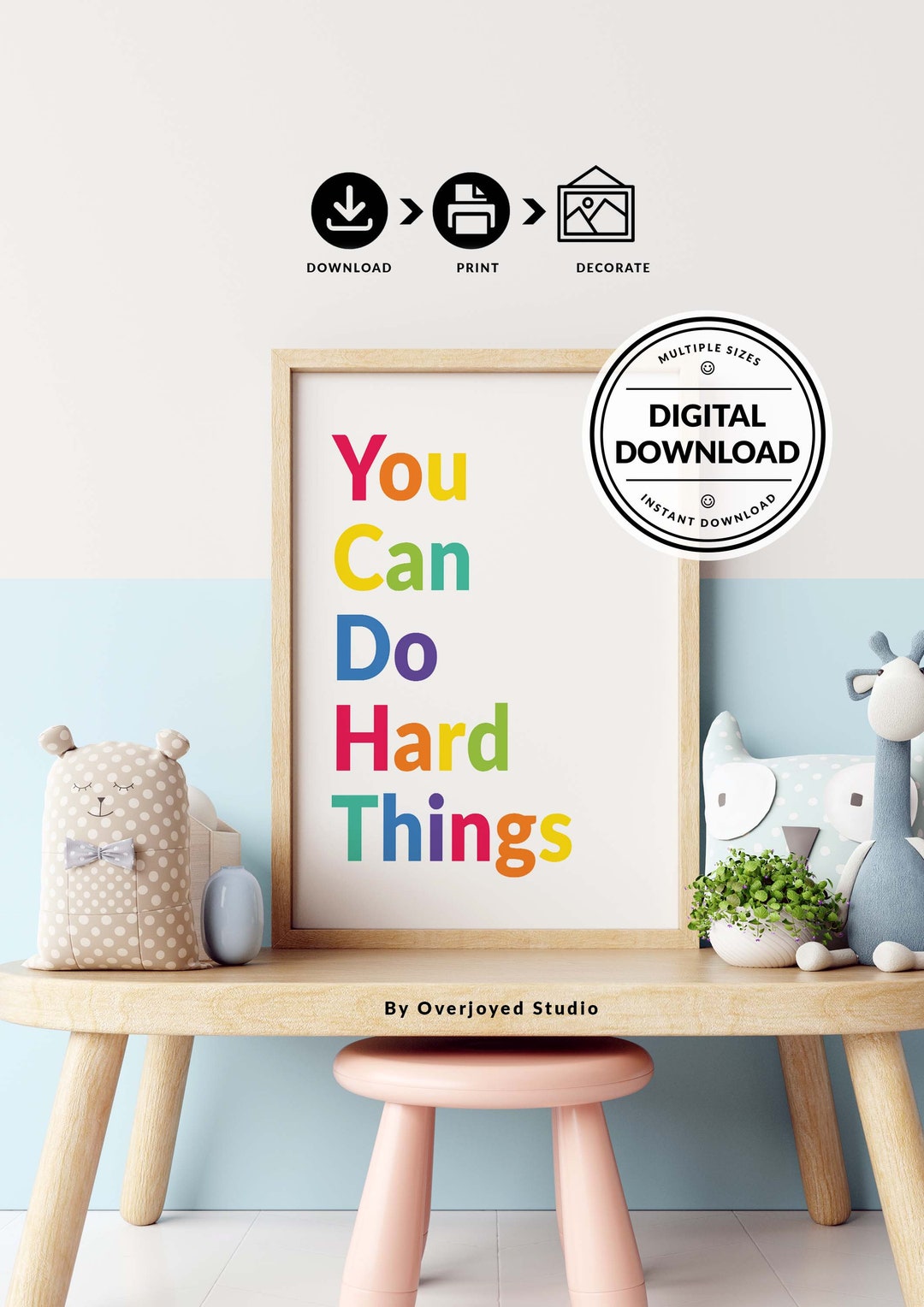 We Can Do Hard Printable, Do Hard Things, Inspirational Quote ...