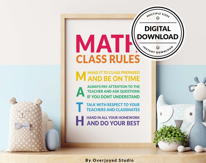 MATH Teacher Classroom Poster, Printable Mistakes Math Classroom ...