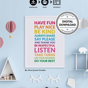 Classroom Rules Printable,classroom Sign,educational Wall Art,classroom ...