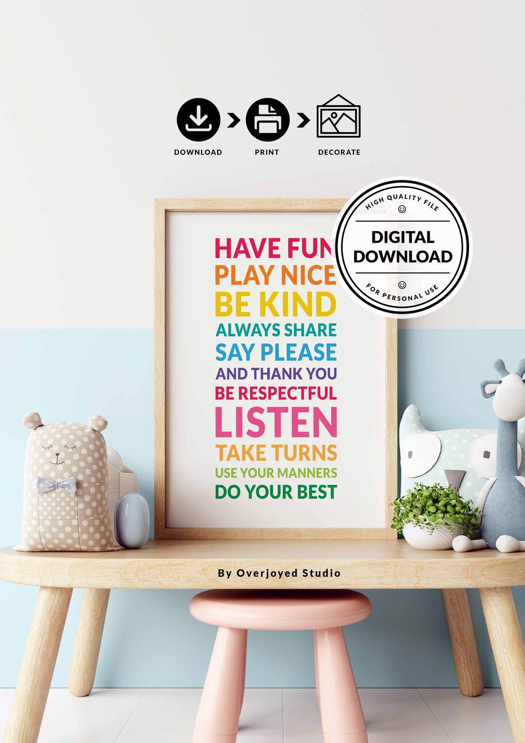 Classroom Rules Printable,classroom Sign,educational Wall Art,classroom ...