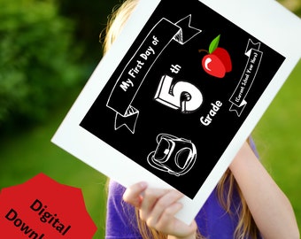 First Day of Third Grade, First Day of Class Printable, Back to School ...