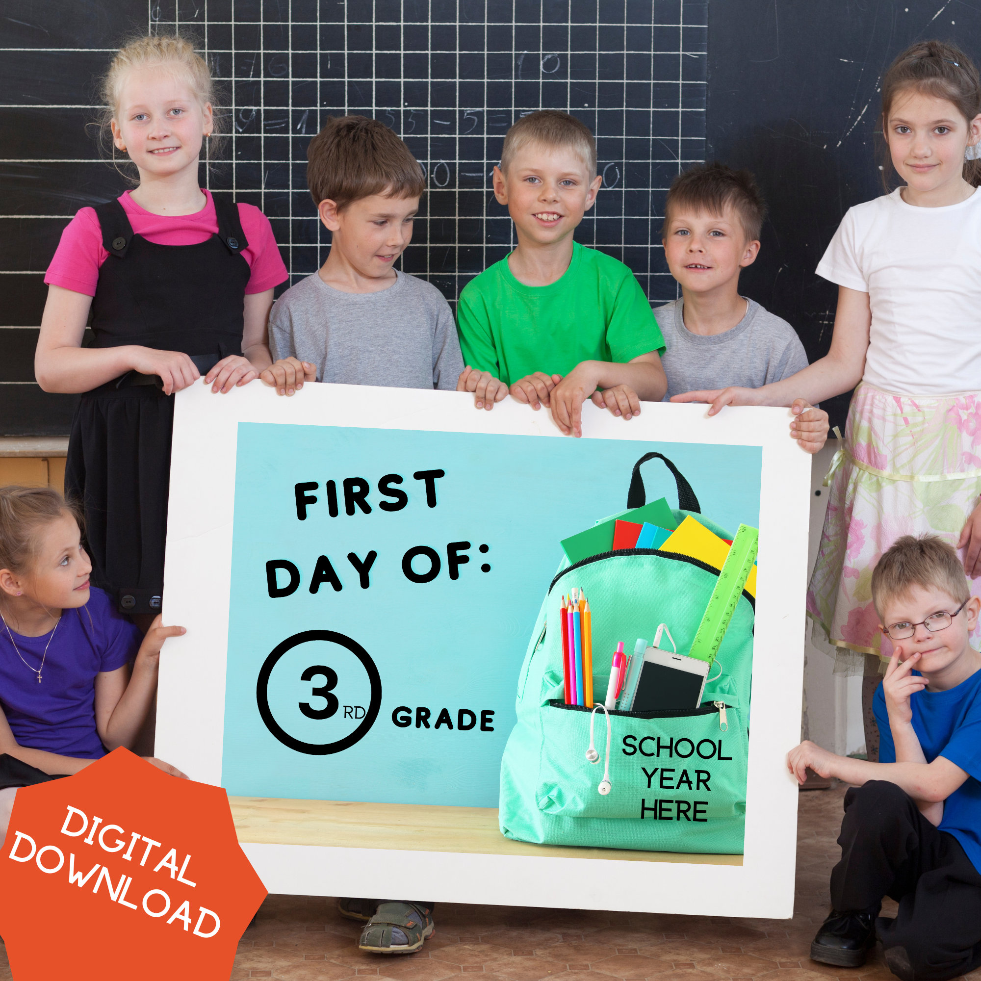 First Day of Third Grade, First Day of Class Printable, Back to School ...