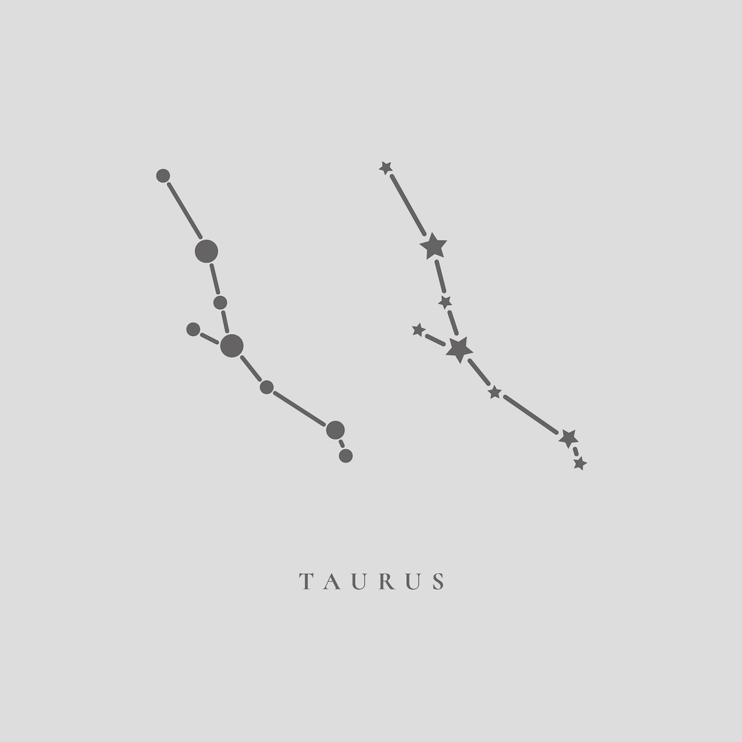 Taurus, Zodiac Sign, Constellation, Stars, Instant Download Design ...