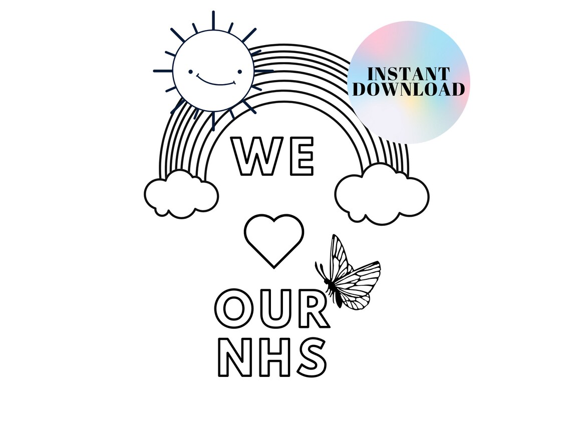 We Love Our NHS Colouring Sheet Digital Print Out All - Etsy