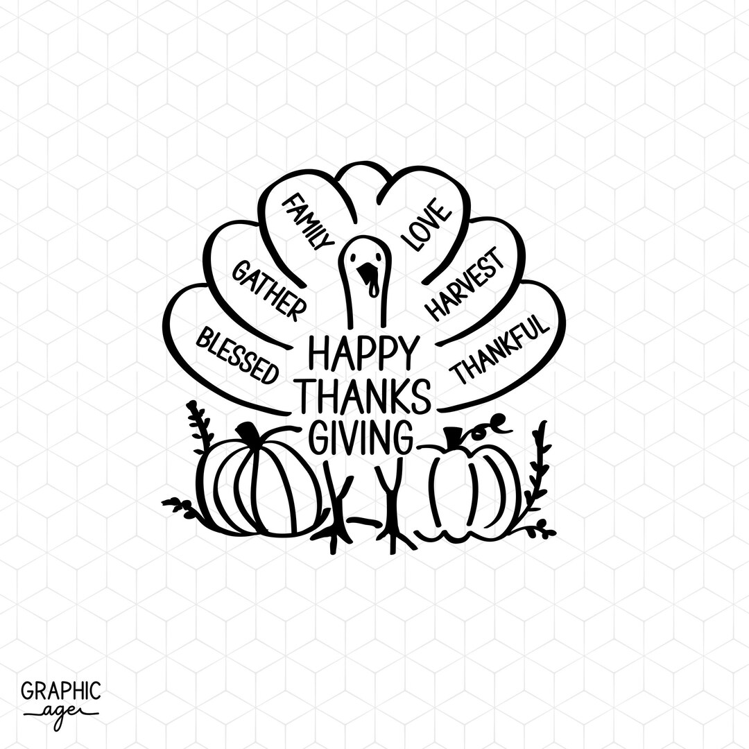 Thanksgiving Svg Png, Turkey Svg Laser Cricut File, Fall Thankful ...