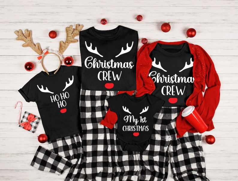 Family Christmas Pajamas SVG PNG, Baby's First Christmas Svg, Reindeer ...