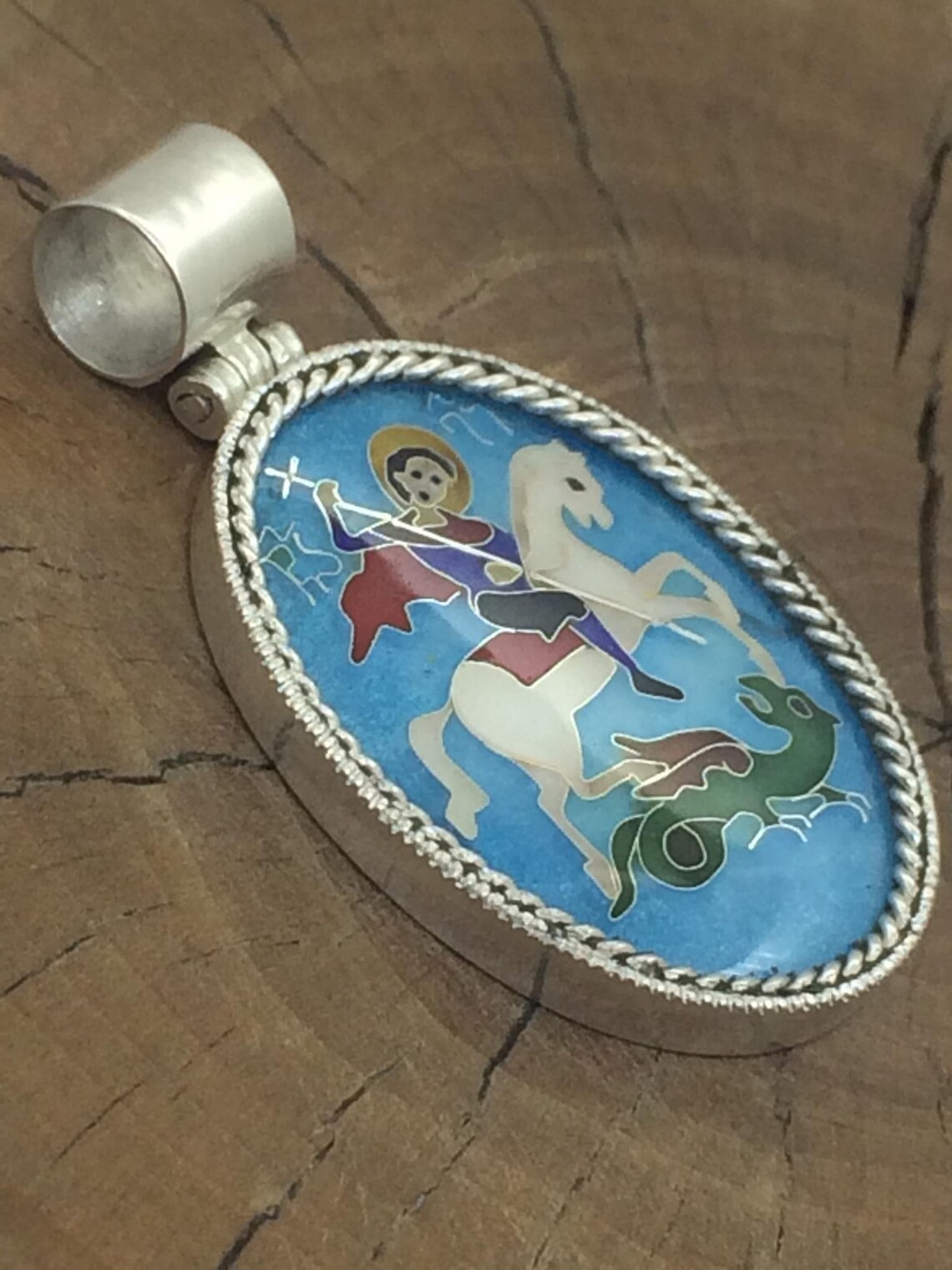 Pendant, Orthodox Icon of St George the Great Martyr,handmade Jewelry ...