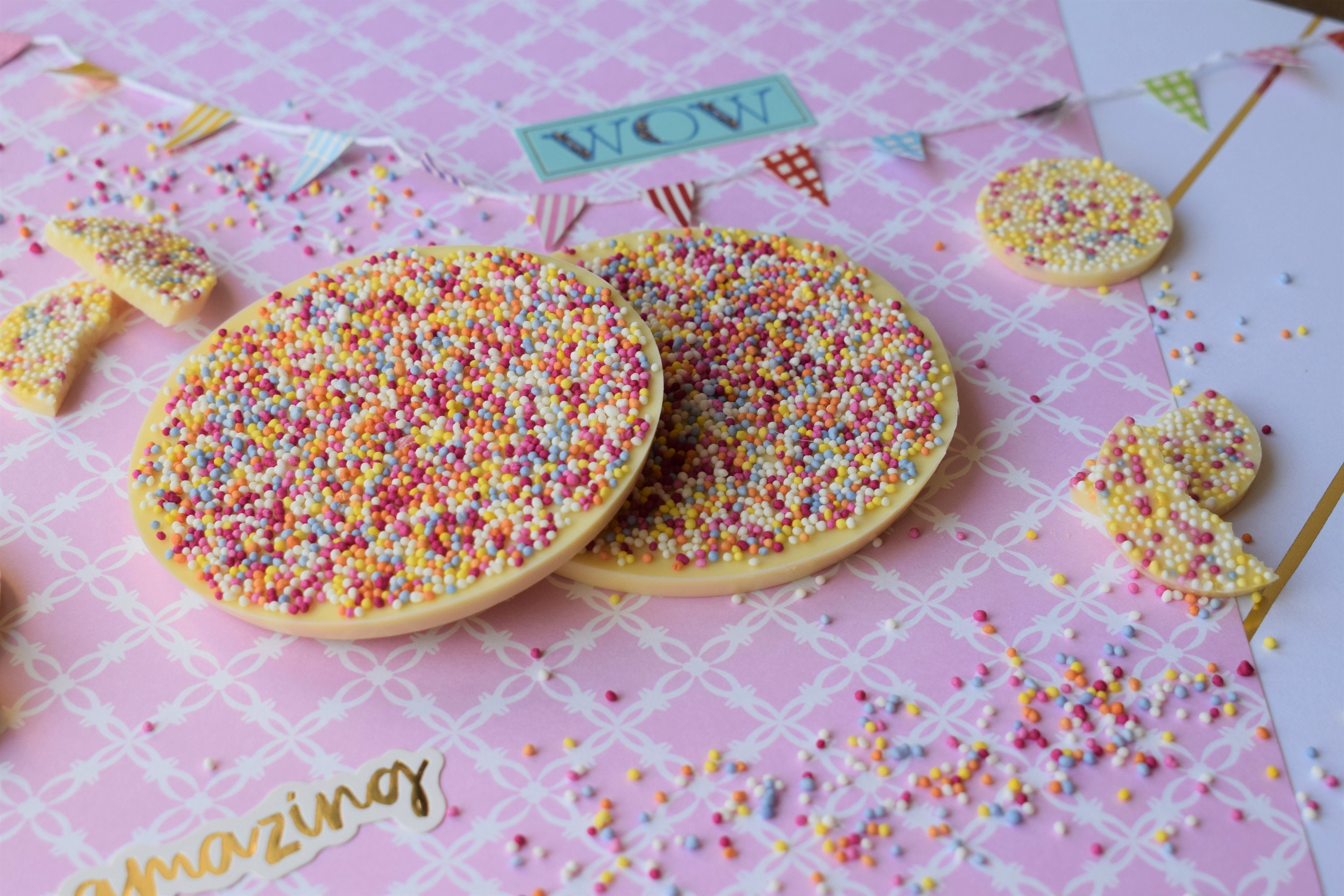 Pack of Three Giant Jazzles Belgian White Chocolate 35x - Etsy UK