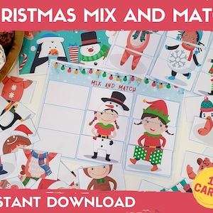 Christmas Matching Game for Toddlers, Busy Book Printable for Kids ...