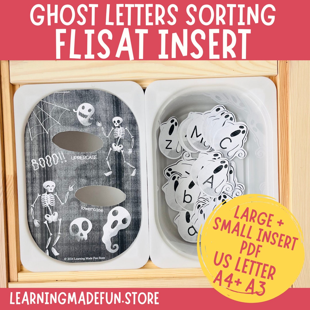 Ghost Letter Sorting Flisat Insert: Halloween Preschool Printable ...