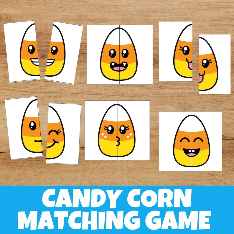 Candy Corn Matching Game, Halloween Activity (PDF Pattern) - Etsy