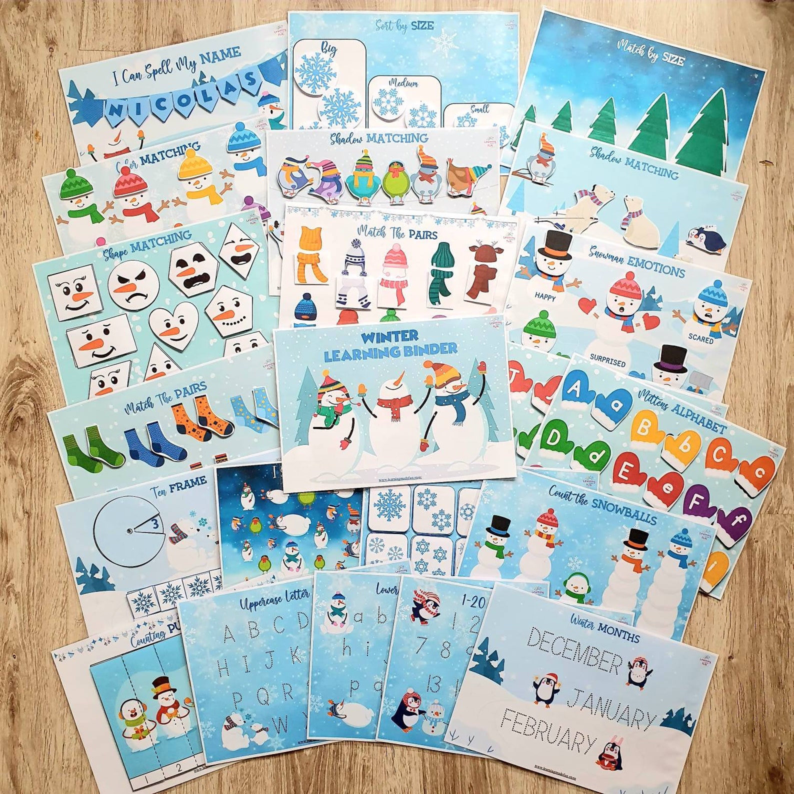 Winter Busy Book, Learning Binder, Preschool Learning Activities, Busy ...