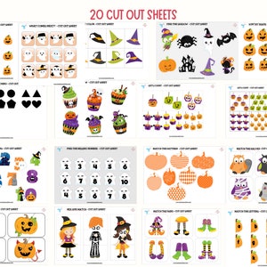 Halloween Busy Book, Toddler Matching Games, Busy Book Printable ...