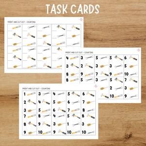 Construction Tools Counting, Printable Flisat Insert, Trofast Insert ...