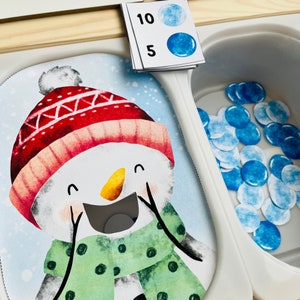 Feed the Snowman Counting, Printable Flisat Insert, Trofast Insert ...
