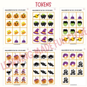 Halloween Tic Tac Toe Printable Game, Printable Halloween Party Favor ...