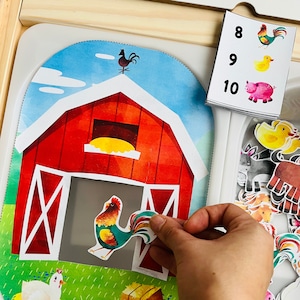 Farm Animals Counting, Printable Flisat Insert, Trofast Insert ...