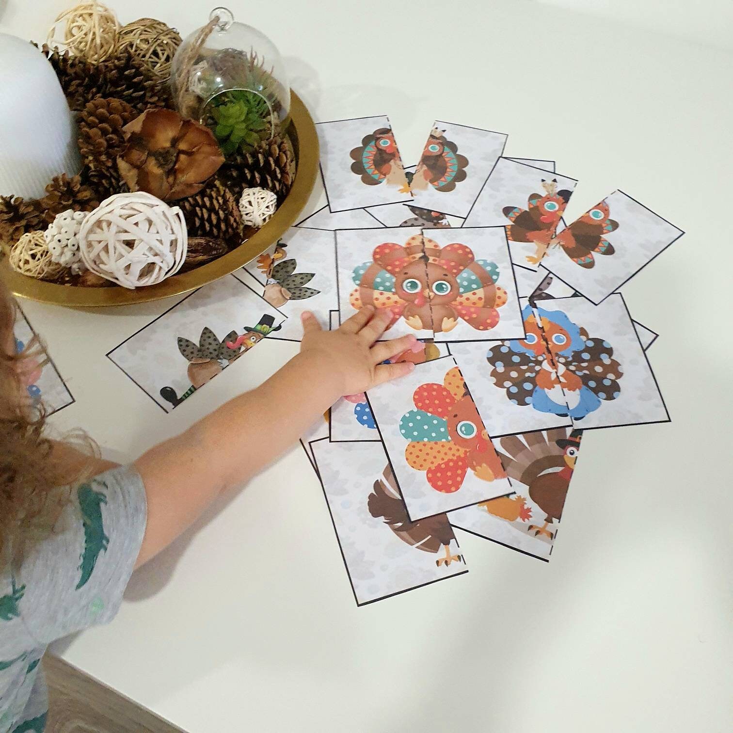 Thanksgiving Matching Game Turkey Matching Activity | Etsy