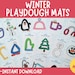 Winter Play Dough Mats Printable Play Doh Toddler Activities | Etsy