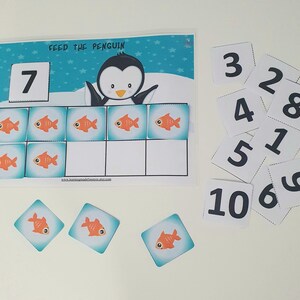 Penguin Counting Activity: Numbers 1-10 Printable (digital Download) - Etsy