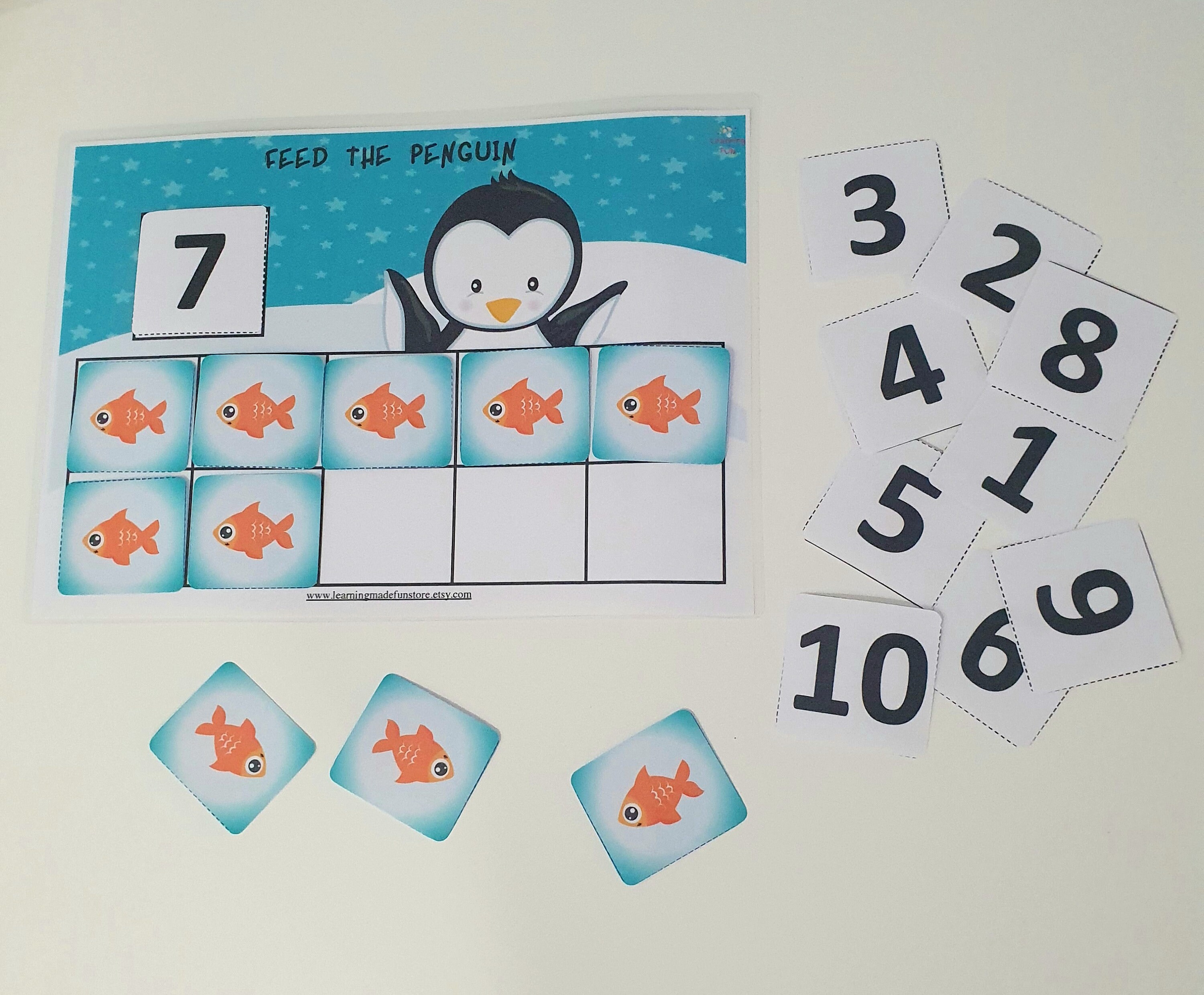 Penguin Counting Activity Numbers 1-10 Count Count - Etsy