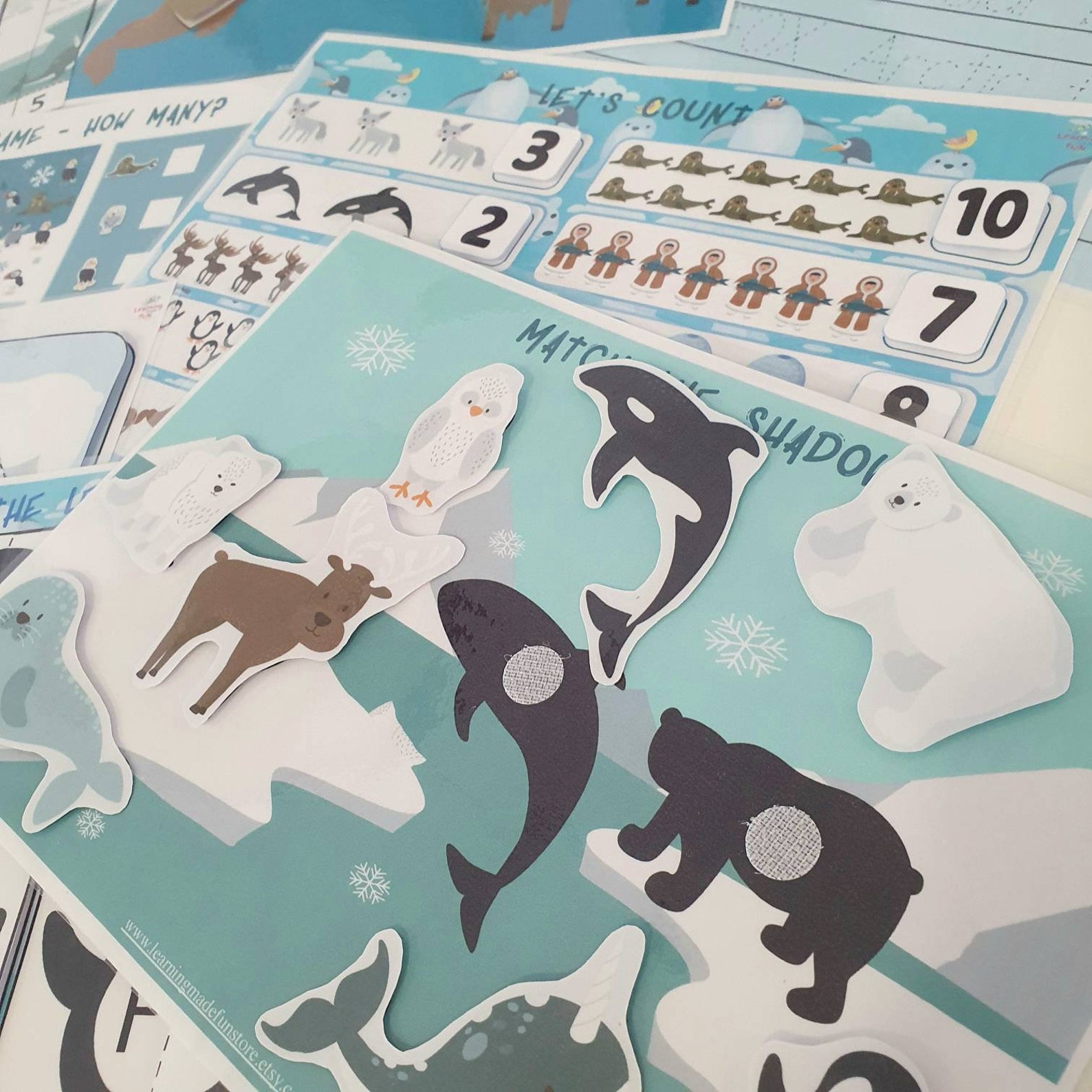 Arctic Animals Busy Book Polar Animals Busy Binder Learning - Etsy