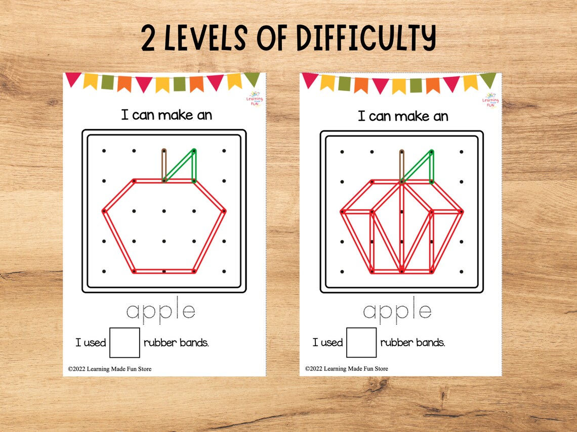 Fall Geoboard Task Cards Autumn Unit Activity Mats Preschool - Etsy