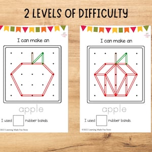 Fall Geoboard Task Cards, Autumn Unit Activity Mats, Preschool Centers ...