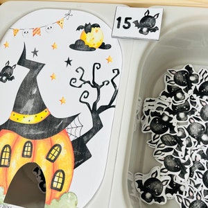 Bats Counting to 20 Printable Flisat Insert, Trofast Insert, Preschool ...