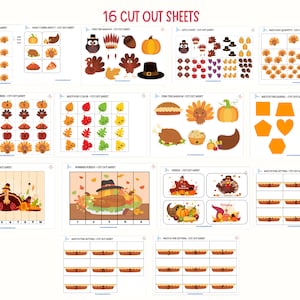THANKSGIVING BINDER, Autumn Busy Book, Printable Busy Book, Preschool ...
