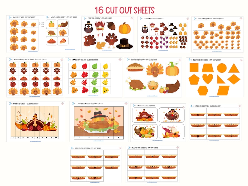 THANKSGIVING BINDER Autumn Busy Book Printable Busy Book - Etsy