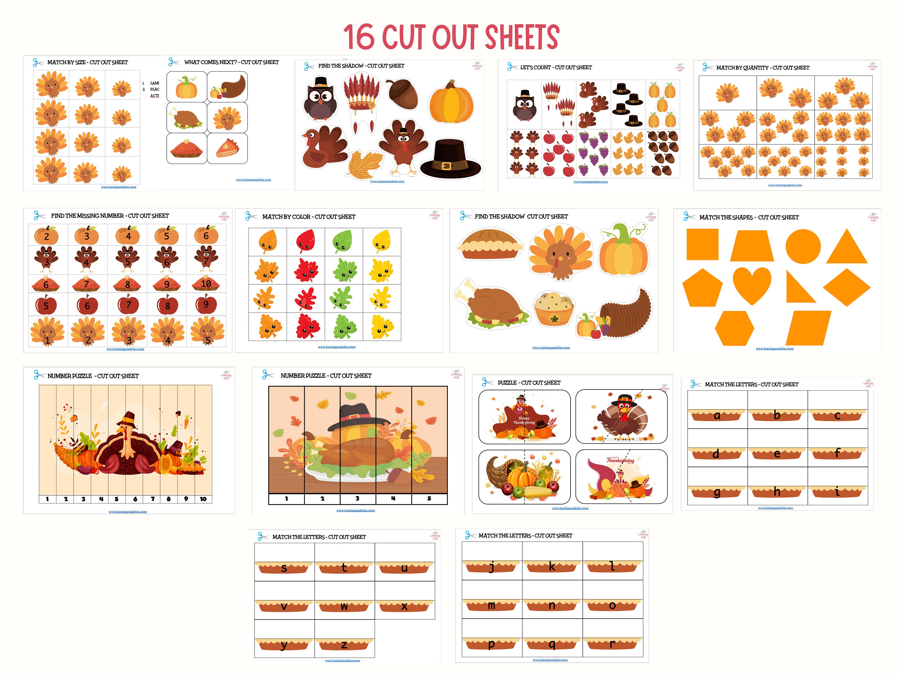 THANKSGIVING BINDER Autumn Busy Book Printable Busy Book - Etsy