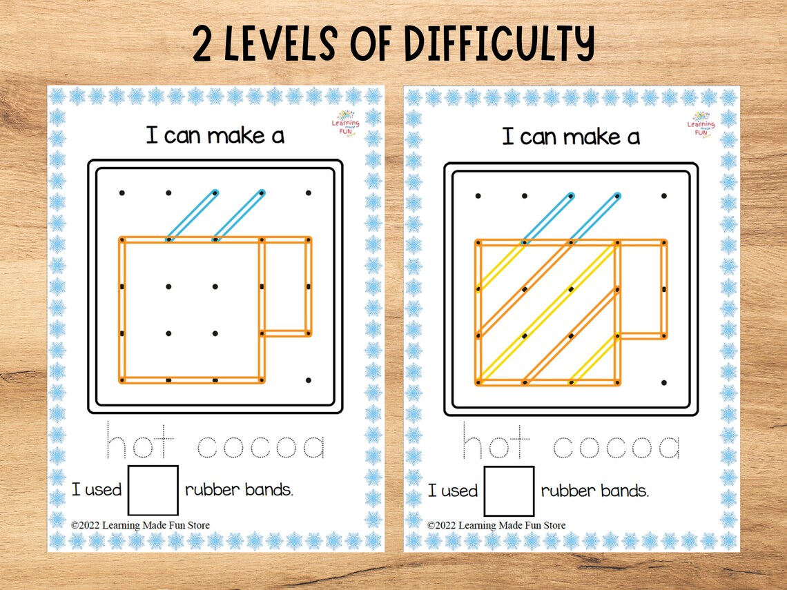 Winter Geoboard Task Cards: Fine Motor Skills Activity (digital ...