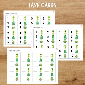 Aliens Counting Flisat Insert, Space Activity (printable) - Etsy