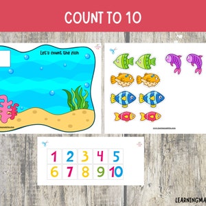 Fish Counting Activity: Numbers 1-20, Preschool Printable (PDF) - Etsy