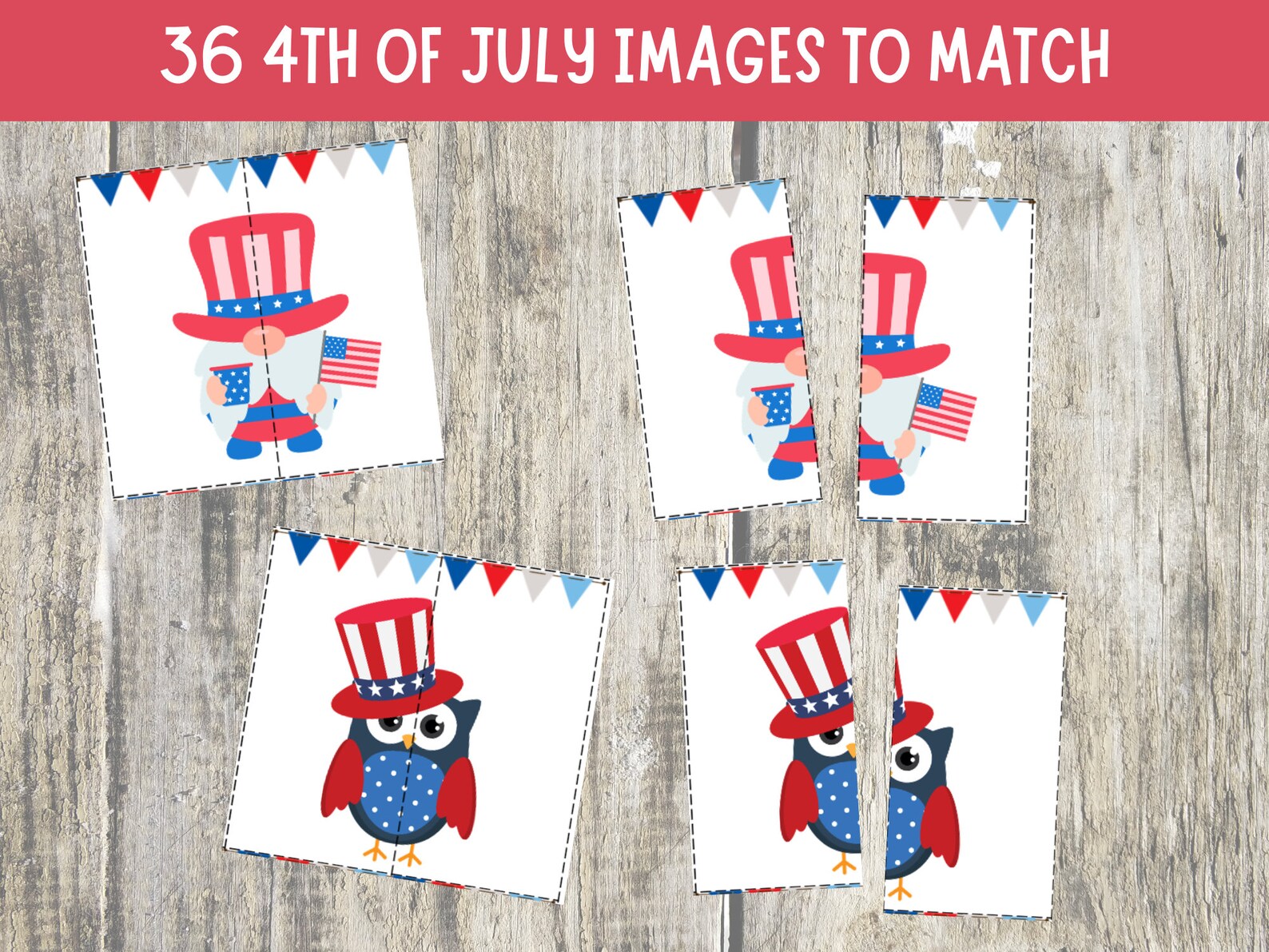 4th of July Matching Game for Kids Summer Matching Activity - Etsy