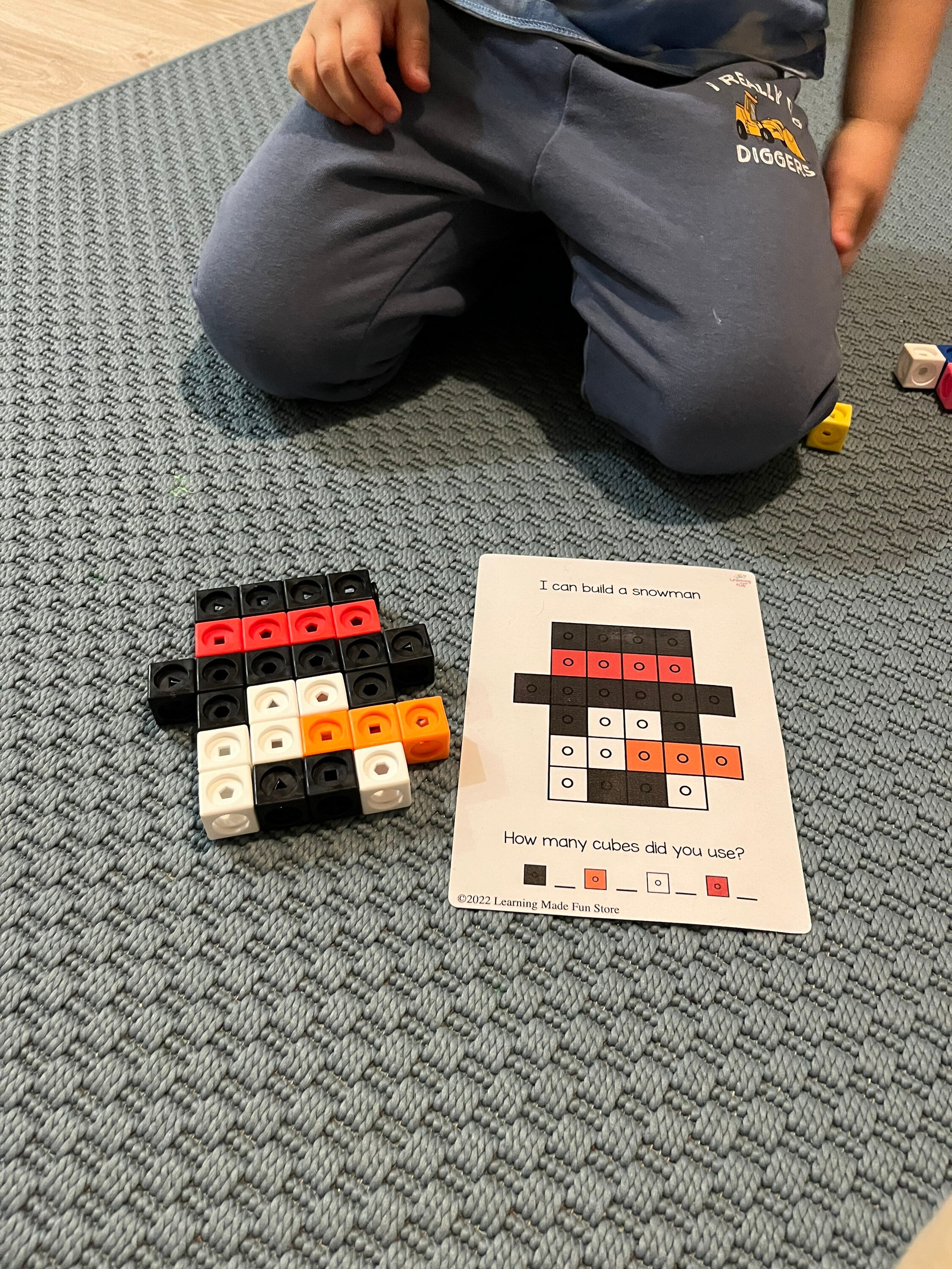 Winter Snap Cubes Mats Connecting Cubes Task Cards - Etsy