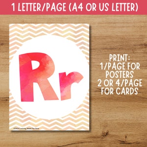 Alphabet Posters Flashcards, ABC Cards, Preschool Flash Cards, ABC ...