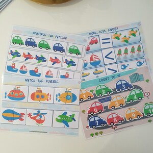 Transportation Busy Book, Transportation Matching Game, Preschool ...