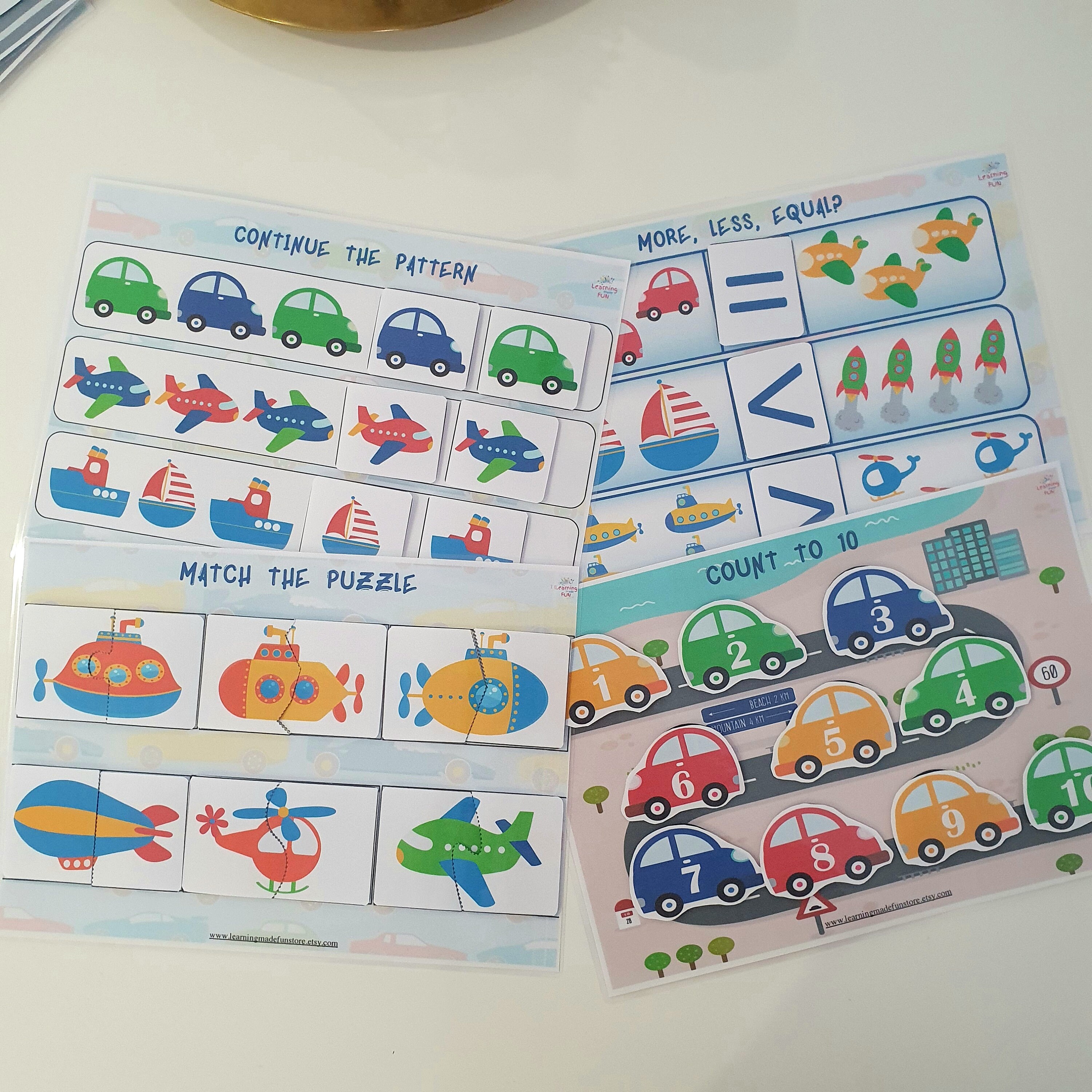 Transportation Busy Book Transportation Matching Game - Etsy